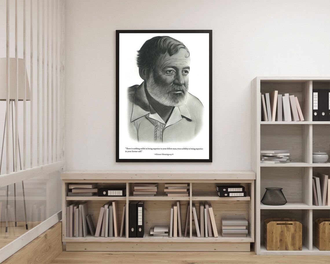 INSTANT DOWNLOAD Ernest Hemingway Poster. Motivasyonel - Etsy
