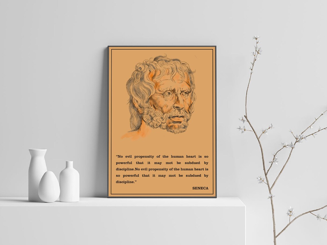 INSTANT DOWNLOAD Seneca Printable Art Poster. Motivasyonel - Etsy