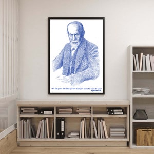 INSTANT DOWNLOAD Sigmund Freud Printable Art Poster. Motivasyonel ...