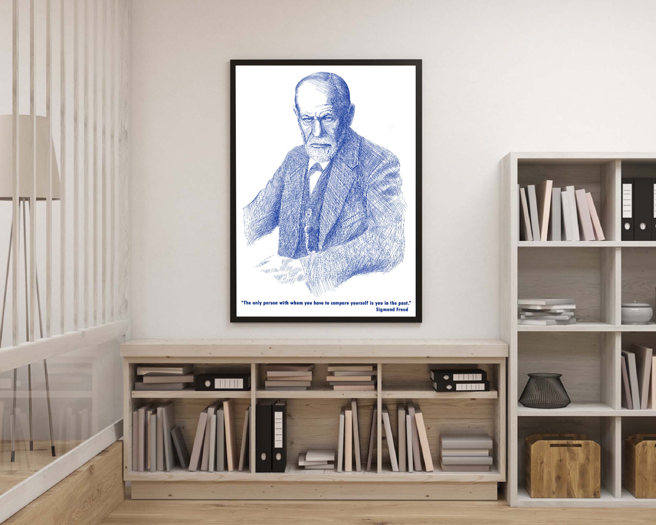 INSTANT DOWNLOAD Sigmund Freud Printable Art Poster. Motivasyonel ...