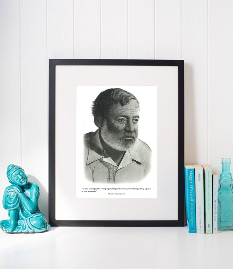 INSTANT DOWNLOAD Ernest Hemingway Poster. Motivasyonel Inspirational ...