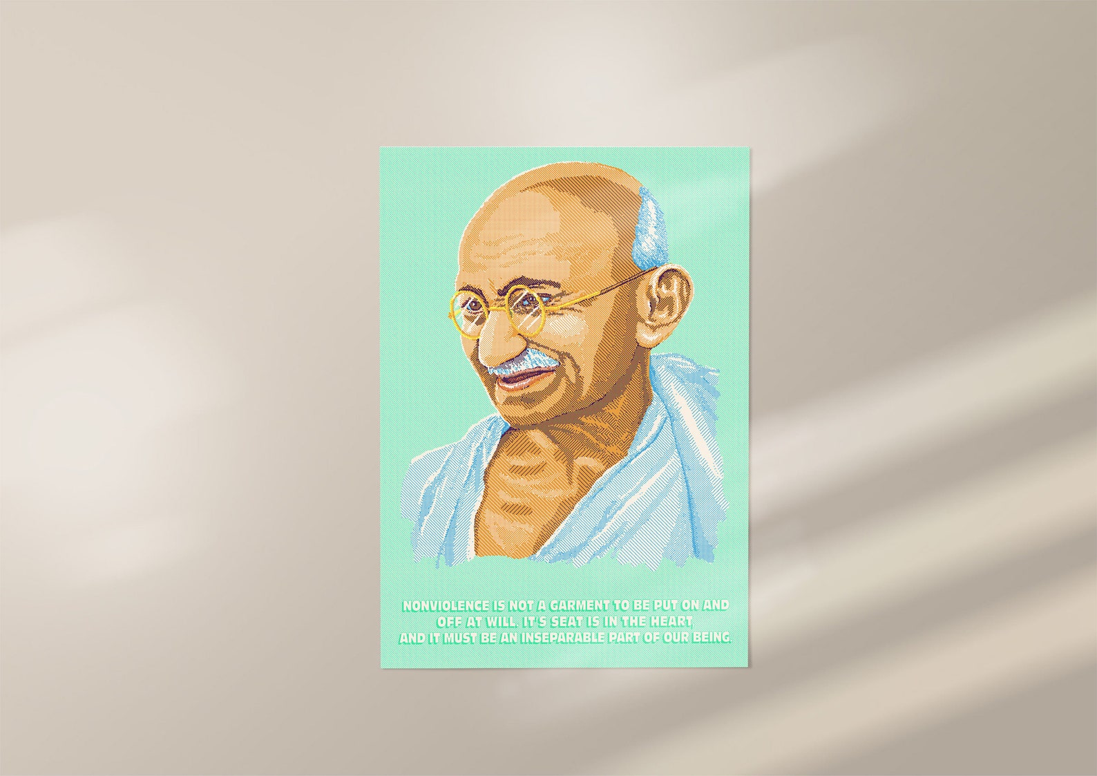 INSTANT DOWNLOAD Mahatma Gandhi Printable Art Poster. | Etsy