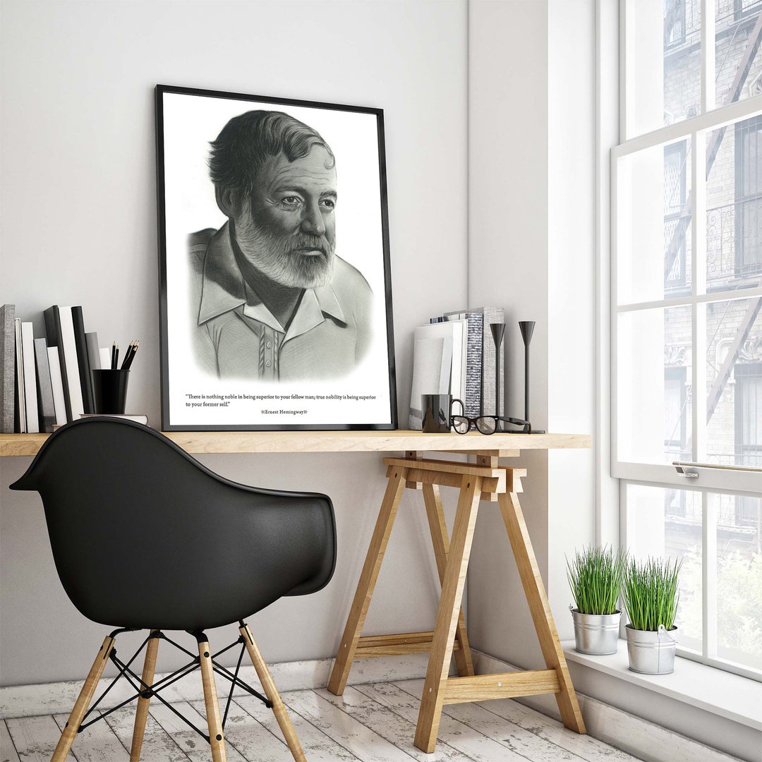 INSTANT DOWNLOAD Ernest Hemingway Poster. Motivasyonel Inspirational ...