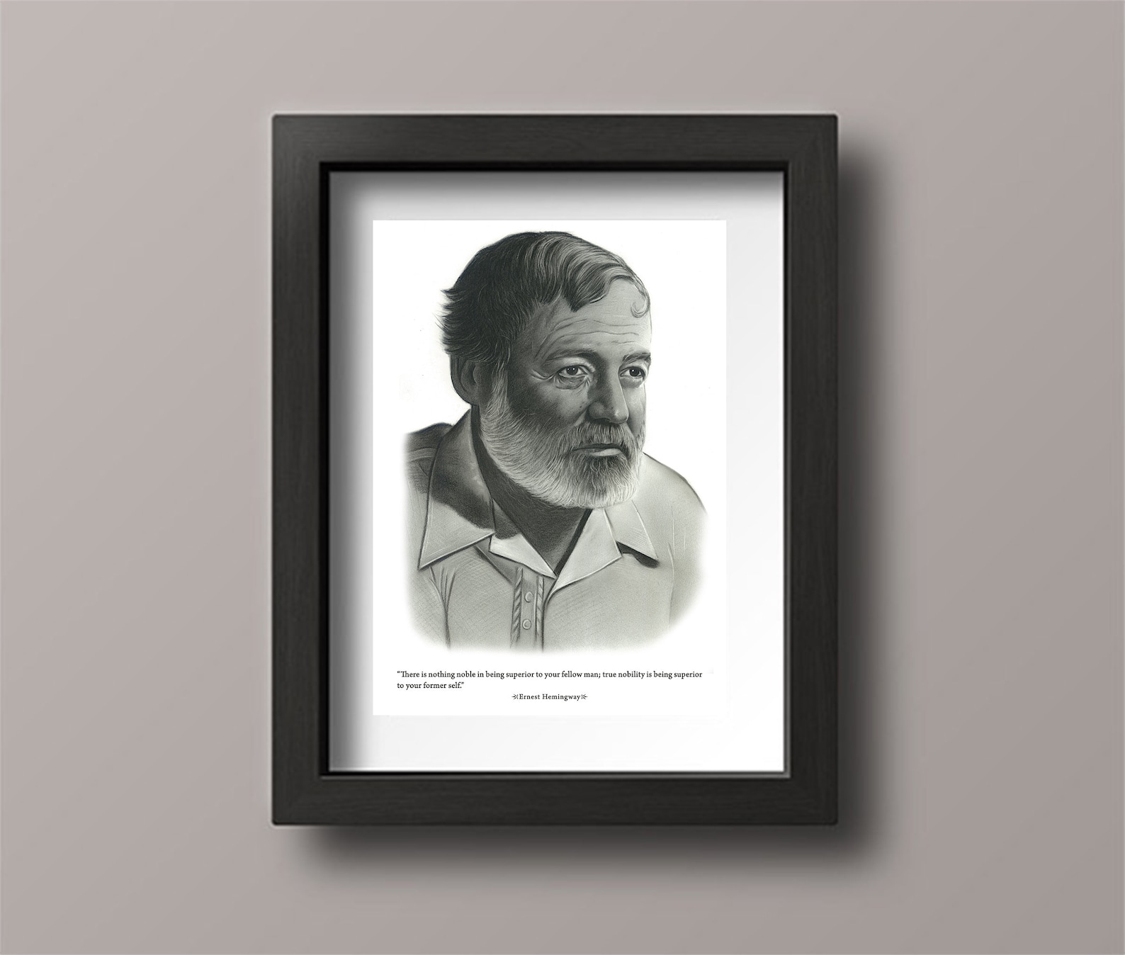 INSTANT DOWNLOAD Ernest Hemingway Poster. Motivasyonel - Etsy