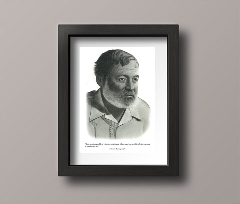 INSTANT DOWNLOAD Ernest Hemingway Poster. Motivasyonel Inspirational ...