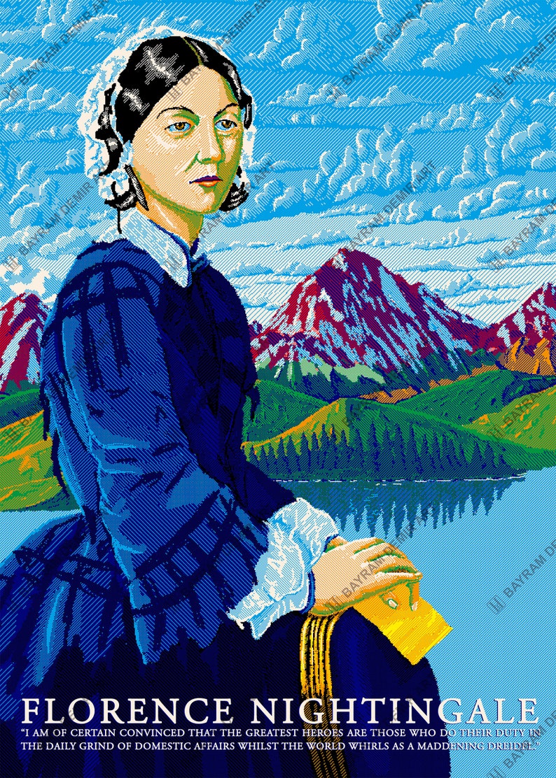 Florence Nightingale Print: Inspirational Nurse Art, Historical Decor ...