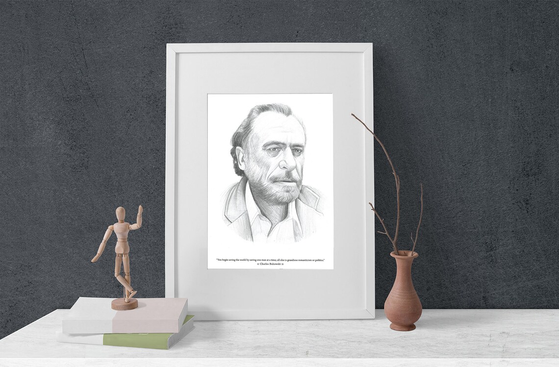 INSTANT DOWNLOAD Charles Bukowski Poster. Motivasyonel - Etsy