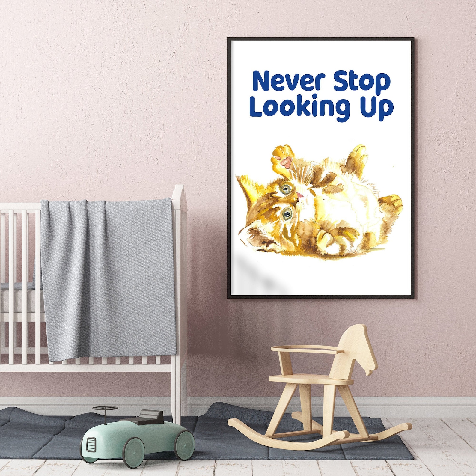 Cute Kitten Poster for Kids Room and Nursery Wall | Etsy