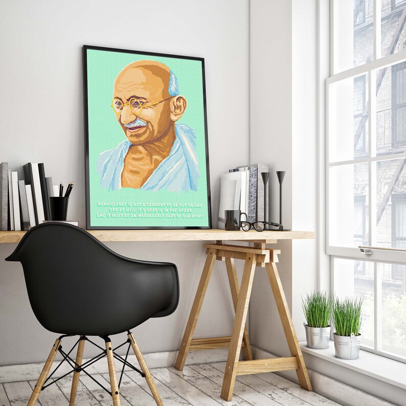 INSTANT DOWNLOAD Mahatma Gandhi Printable Art Poster. Motivasyonel ...
