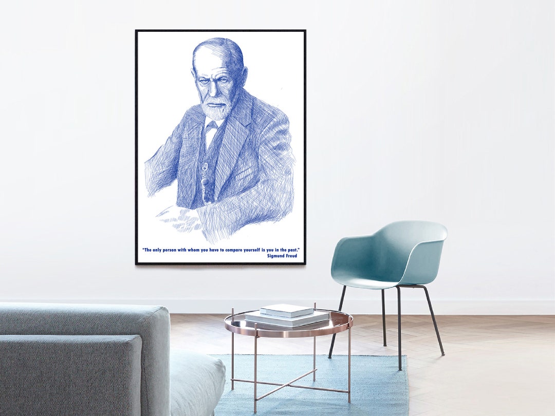 INSTANT DOWNLOAD Sigmund Freud Printable Art Poster. Motivasyonel ...