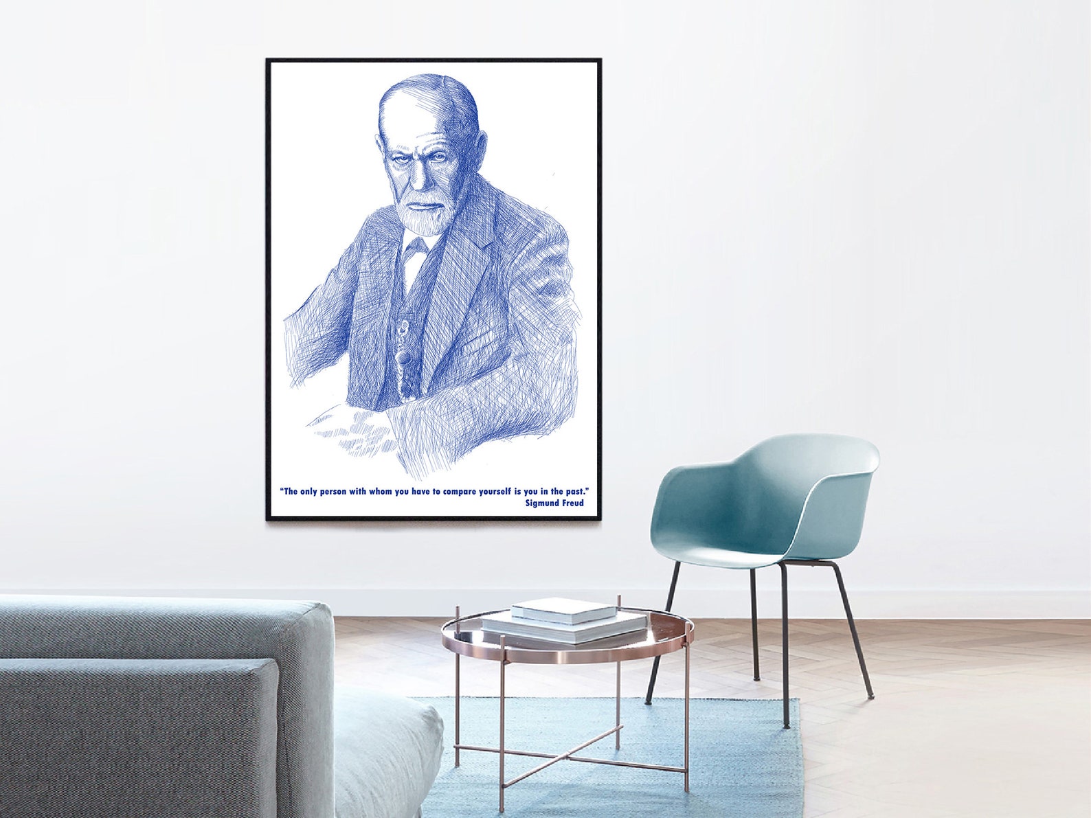INSTANT DOWNLOAD Sigmund Freud Printable Art Poster. Motivasyonel ...