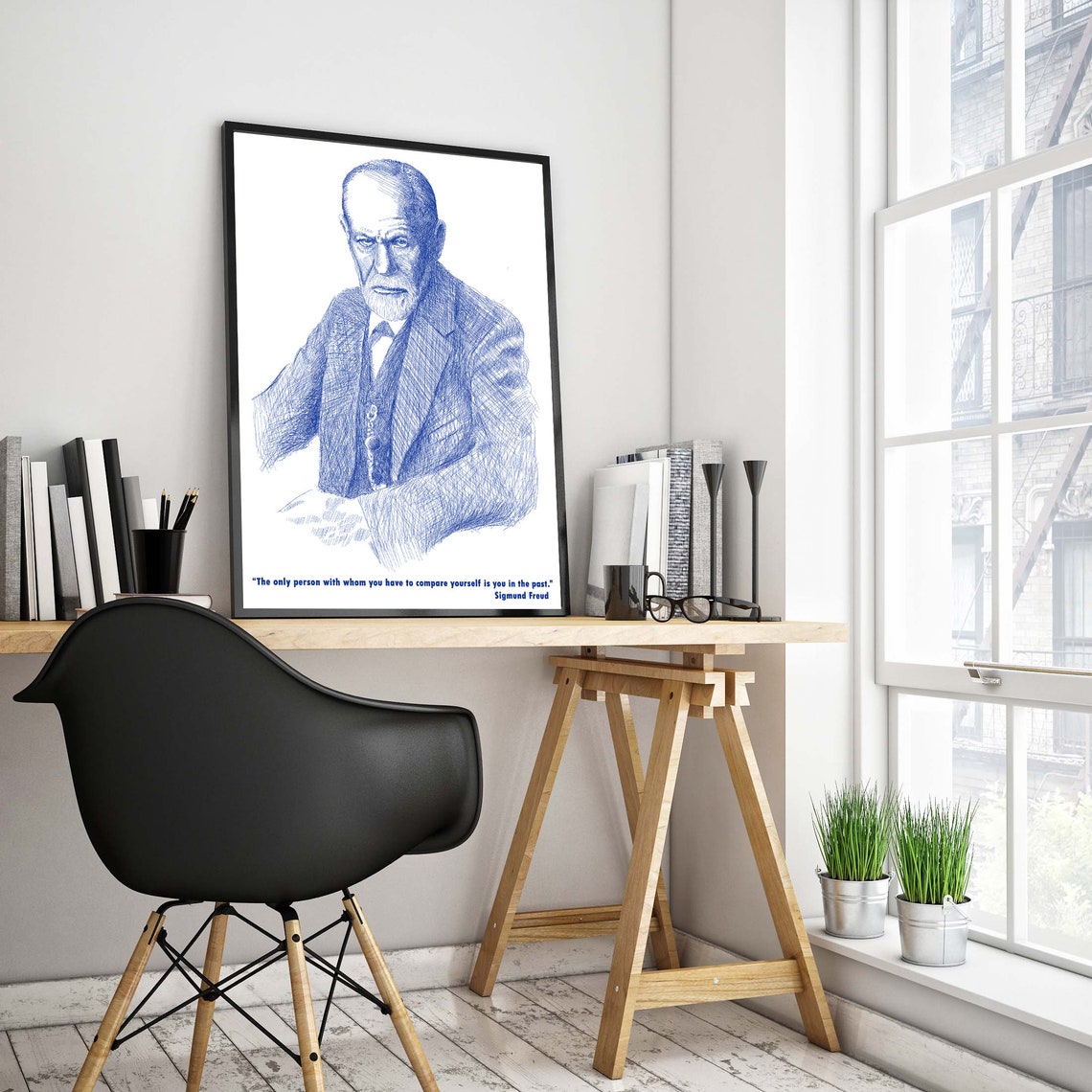 INSTANT DOWNLOAD Sigmund Freud Printable Art Poster. Motivasyonel ...