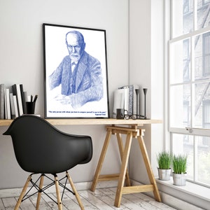 INSTANT DOWNLOAD Sigmund Freud Printable Art Poster. Motivasyonel ...