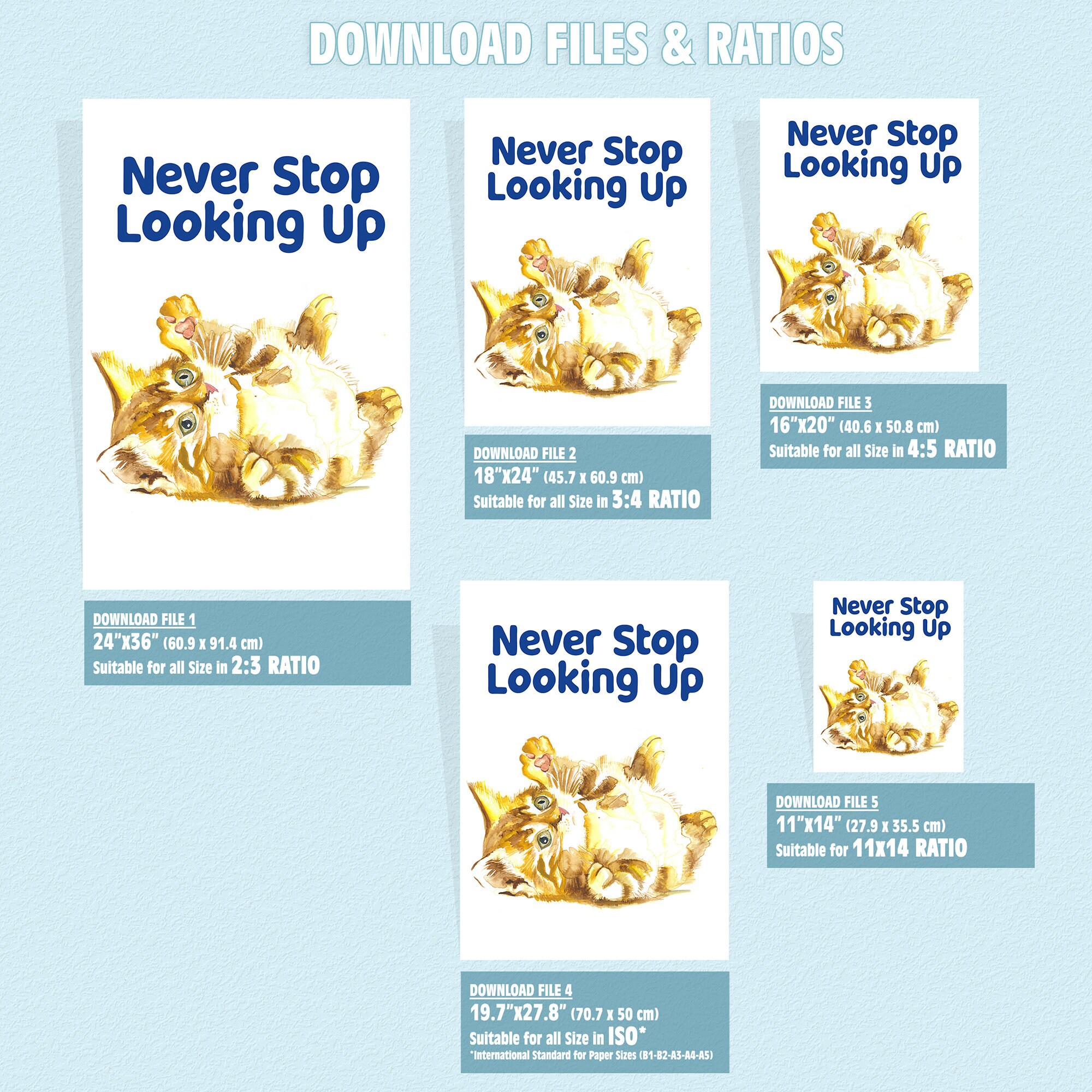 Cute Kitten Poster for Kids Room and Nursery Wall | Etsy