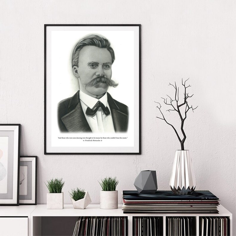 INSTANT DOWNLOAD Friedrich Nietzsche Poster. Motivasyonel Inspirational ...