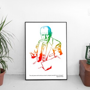 INSTANT DOWNLOAD Sigmund Freud Printable Art Poster. - Etsy