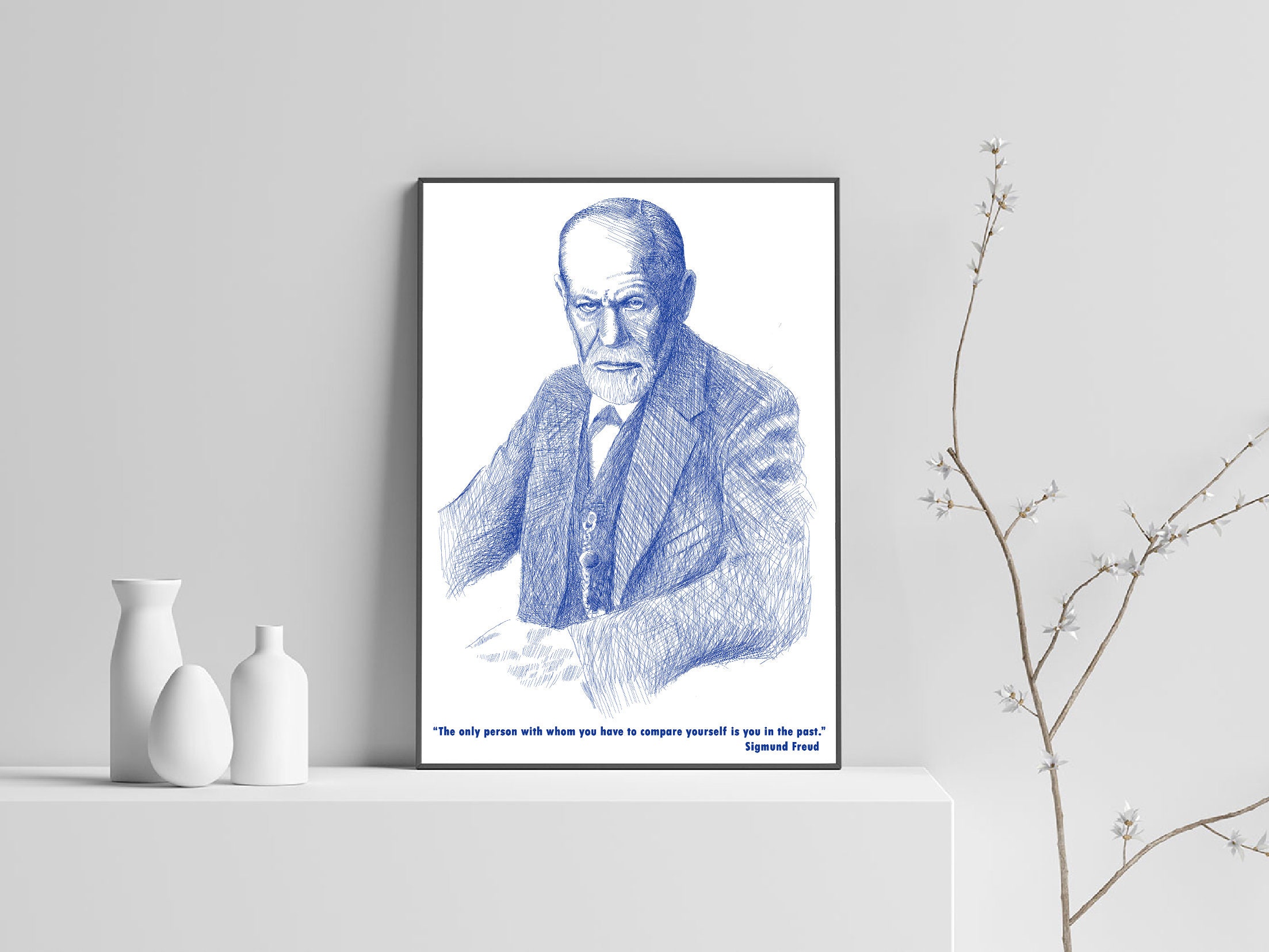 INSTANT DOWNLOAD Sigmund Freud Printable Art Poster. Motivasyonel ...