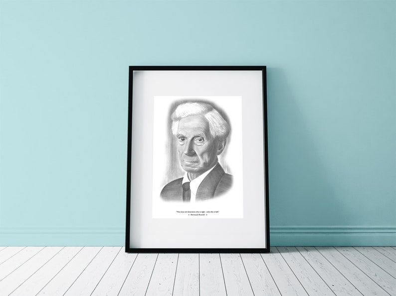INSTANT DOWNLOAD Bertrand Russell Poster. Motivasyonel Inspirational ...