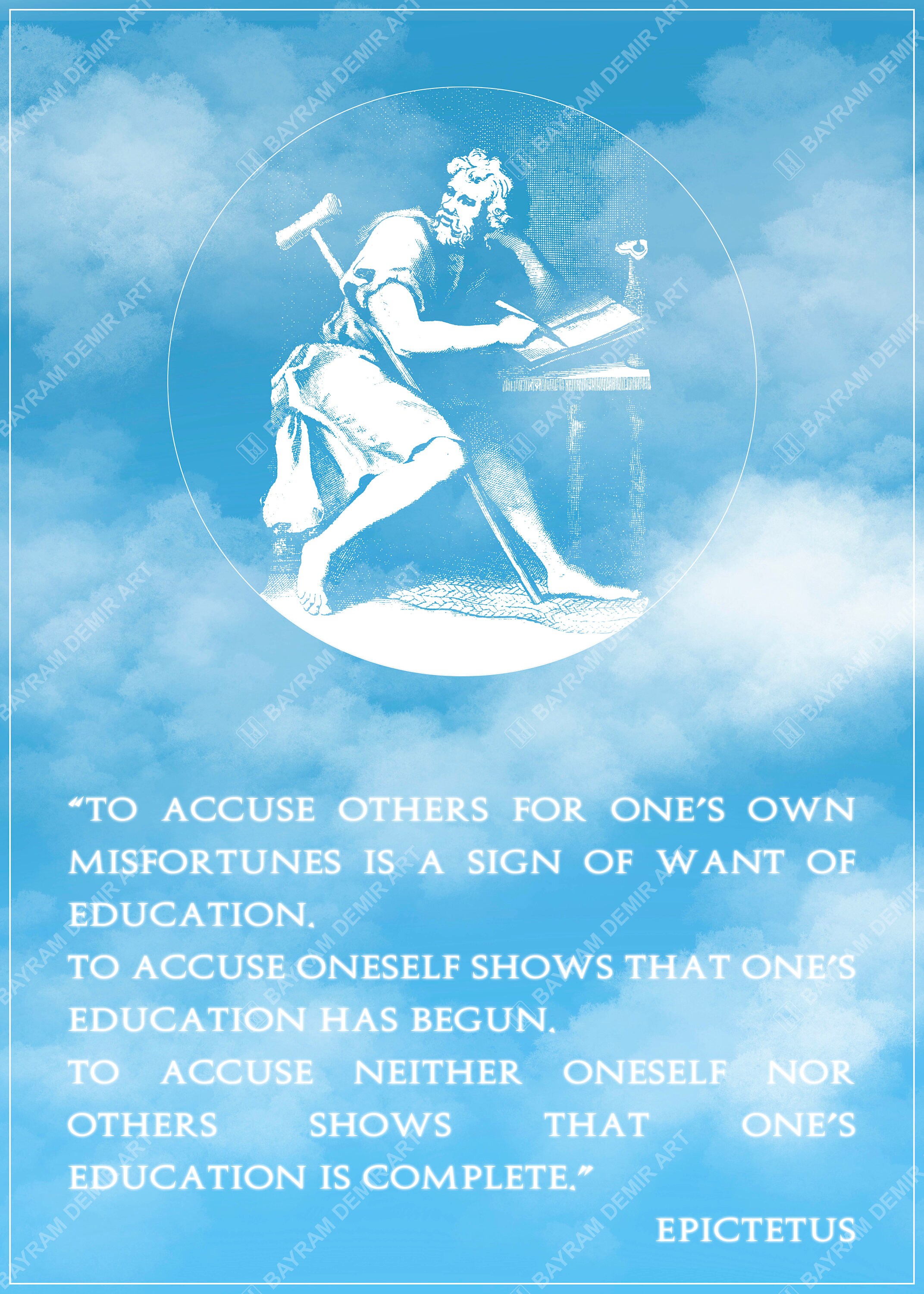 INSTANT DOWNLOAD Epictetus Printable Art Poster. Motivasyonel - Etsy