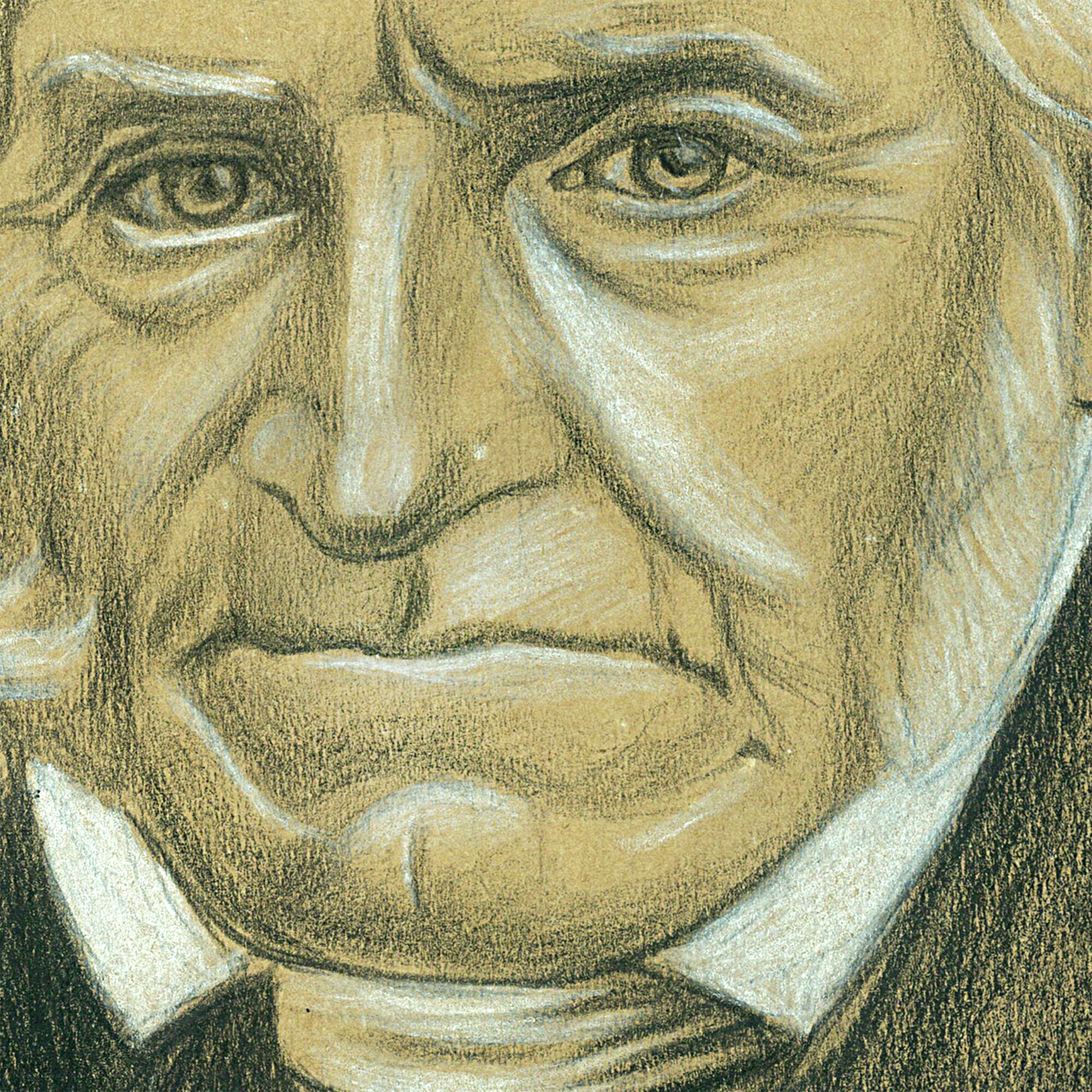 Arthur Schopenhauer Original Buntstift Zeichnung, handgemachtes ...