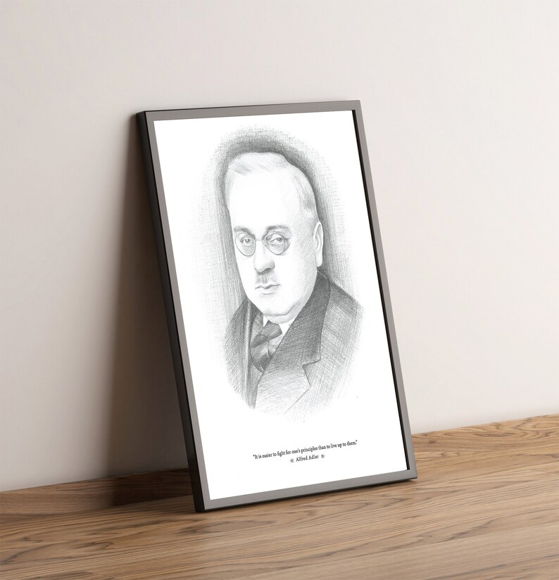 INSTANT DOWNLOAD Alfred Adler Art Poster. Motivasyonel Inspirational ...