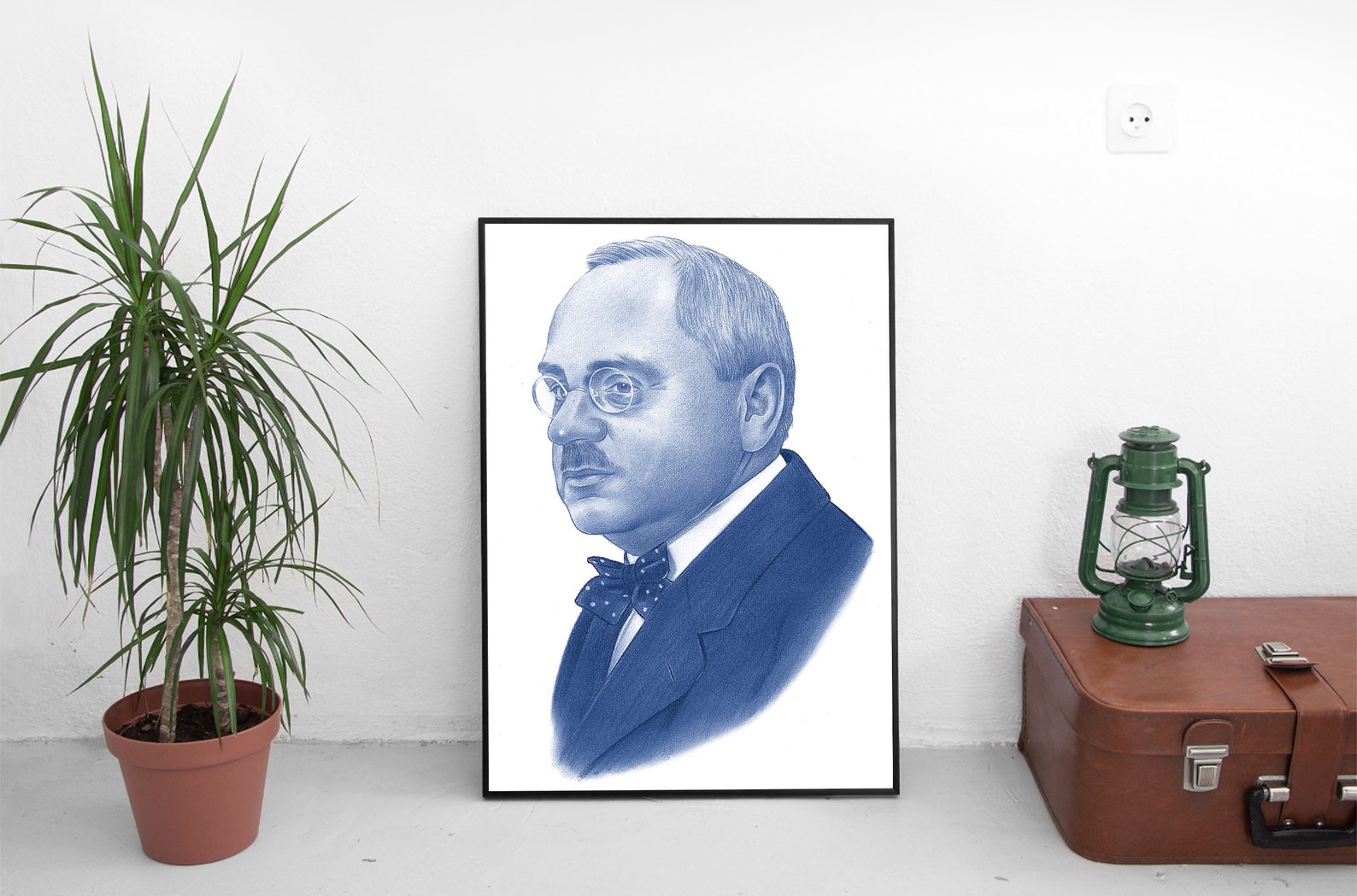 Alfred Adler Realistic Handmade Portraitoffice and Home - Etsy