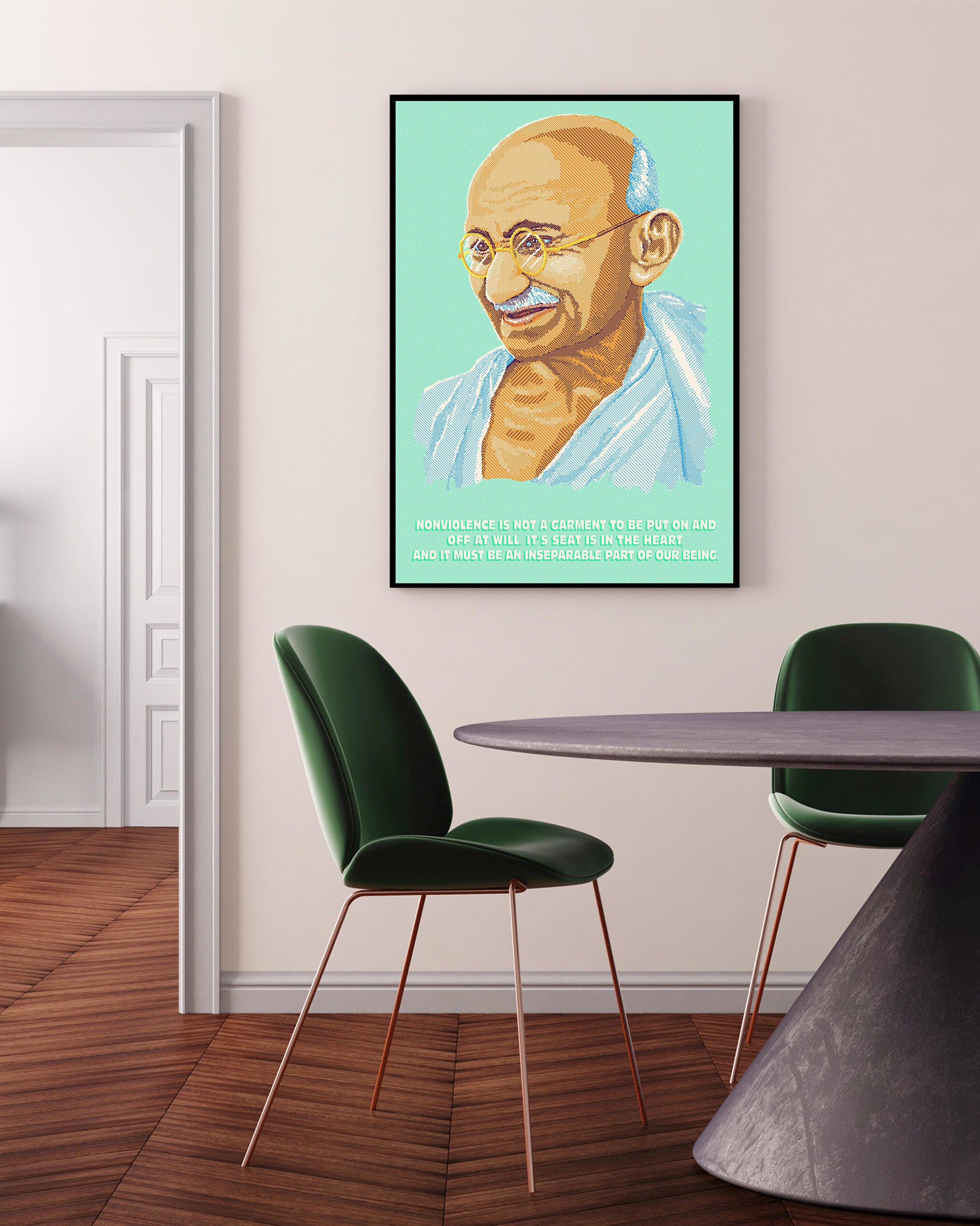 INSTANT DOWNLOAD Mahatma Gandhi Printable Art Poster. Motivasyonel ...