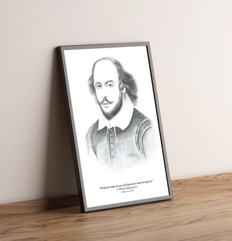 INSTANT DOWNLOAD William Shakespeare Printable Art Poster. - Etsy
