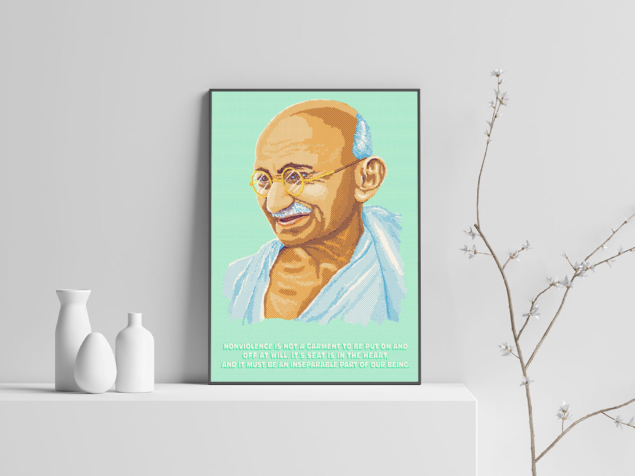 INSTANT DOWNLOAD Mahatma Gandhi Printable Art Poster. Motivasyonel ...