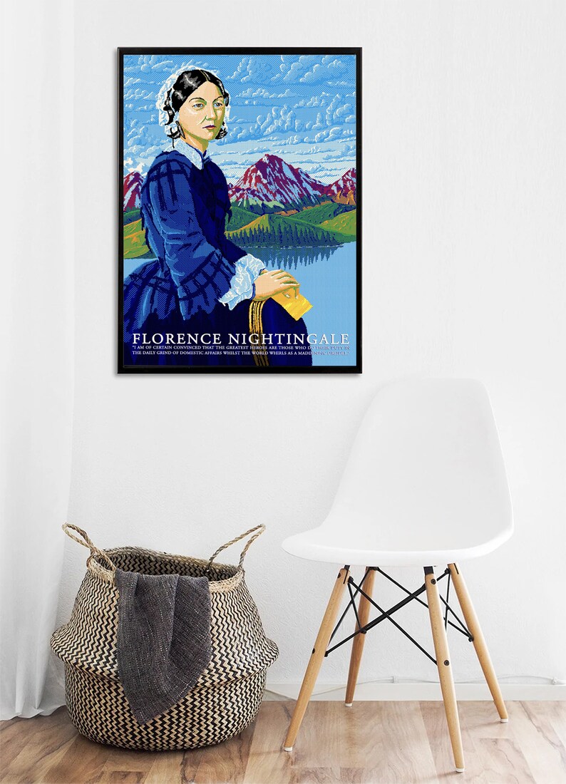 Florence Nightingale Print: Inspirational Nurse Art, Historical Decor ...