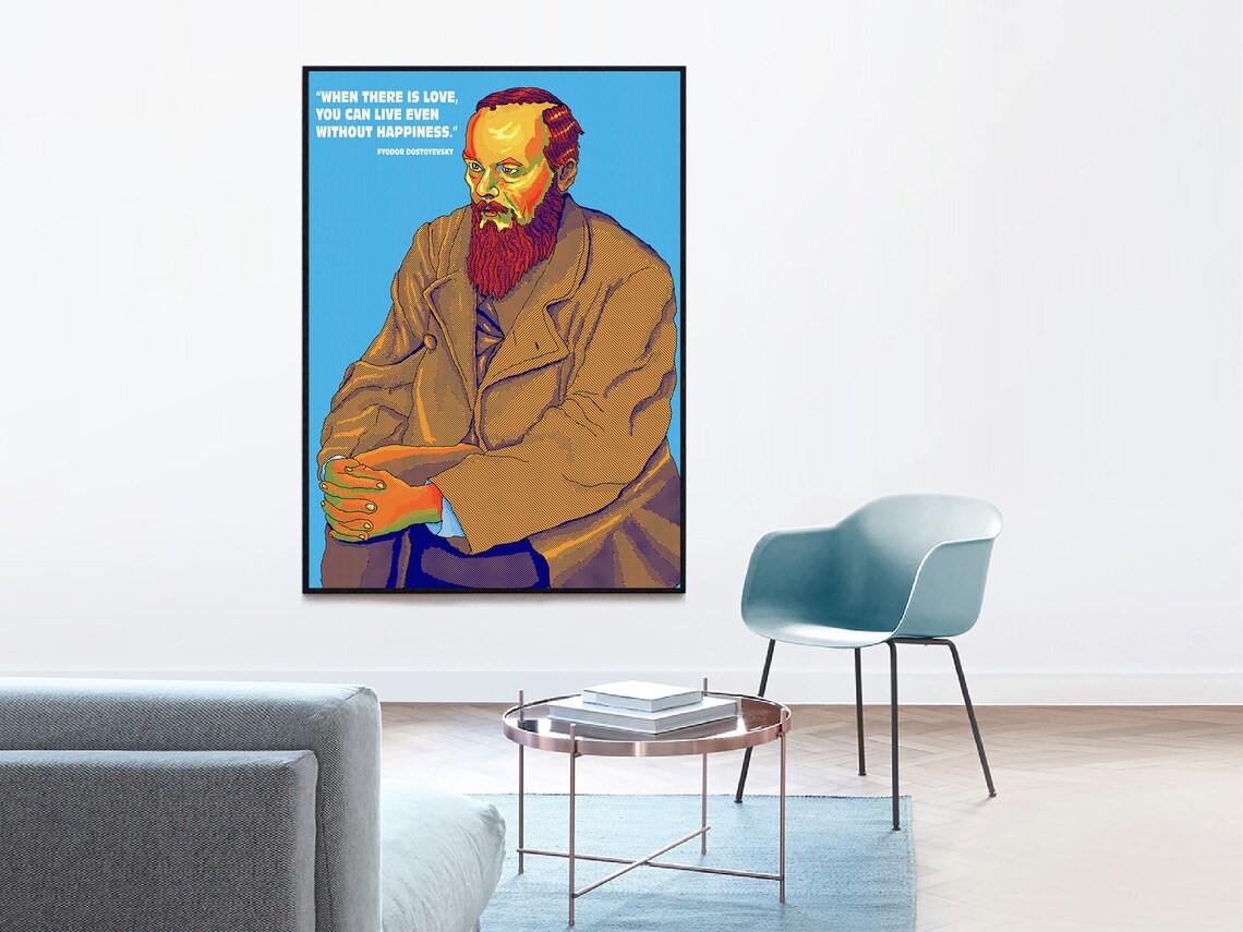 INSTANT DOWNLOAD Fyodor Dostoyevski Printable Art Poster. - Etsy