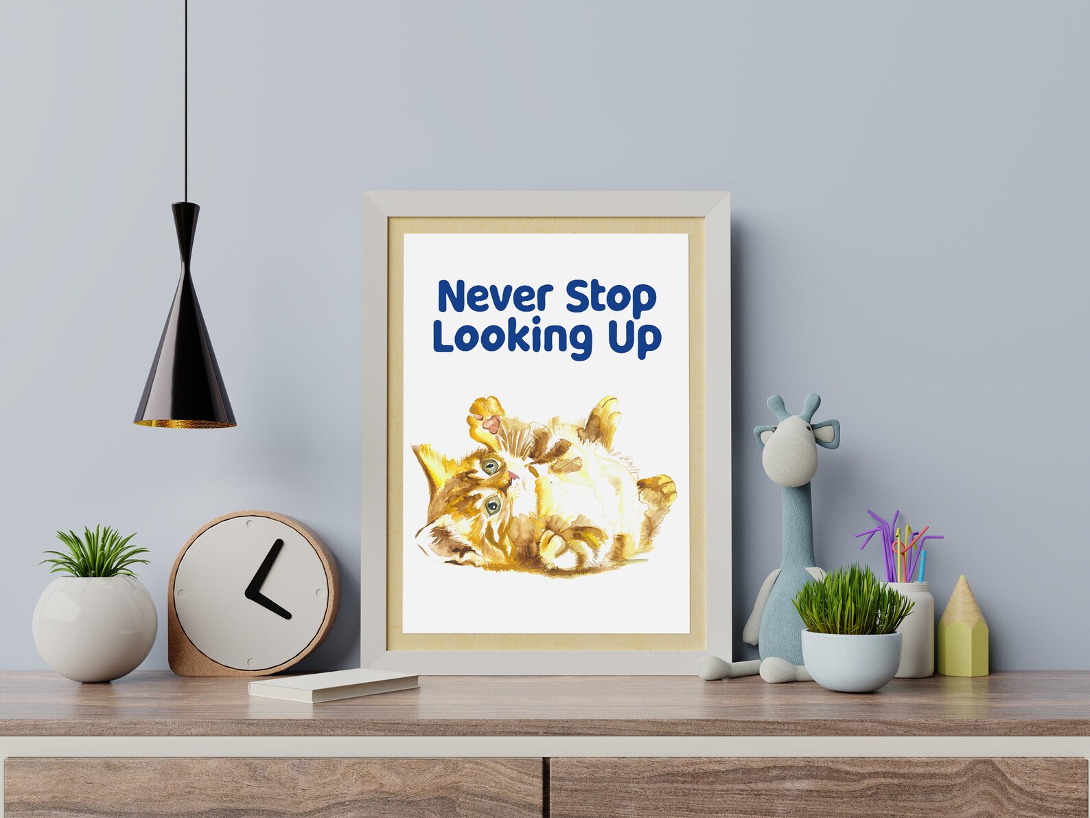 Cute Kitten Poster for Kids Room and Nursery Wall | Etsy