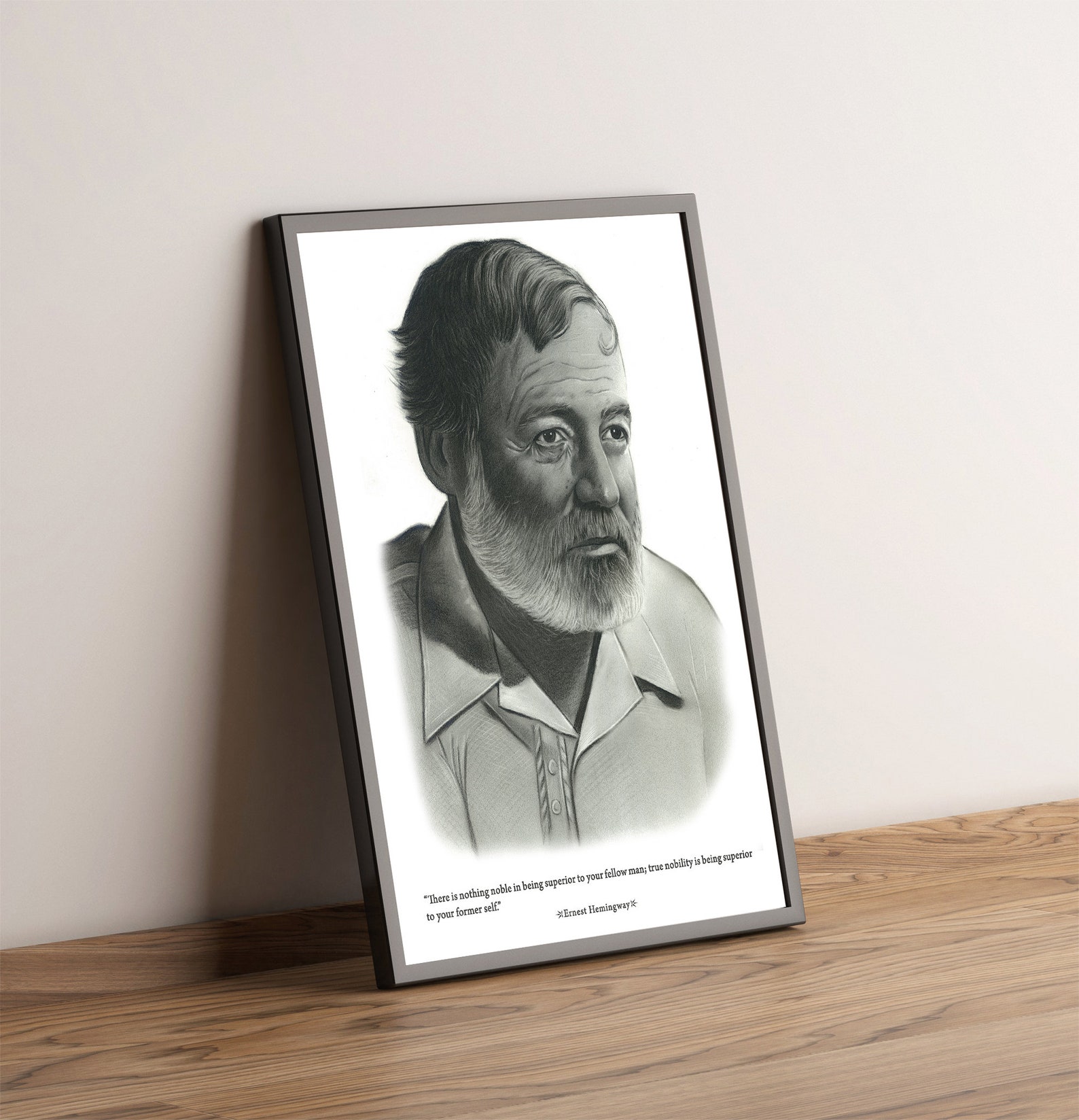 INSTANT DOWNLOAD Ernest Hemingway Poster. Motivasyonel - Etsy