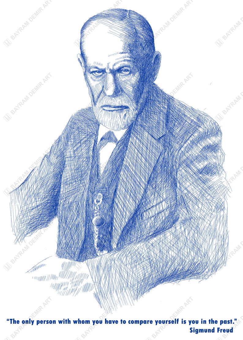 INSTANT DOWNLOAD Sigmund Freud Printable Art Poster. Motivasyonel ...