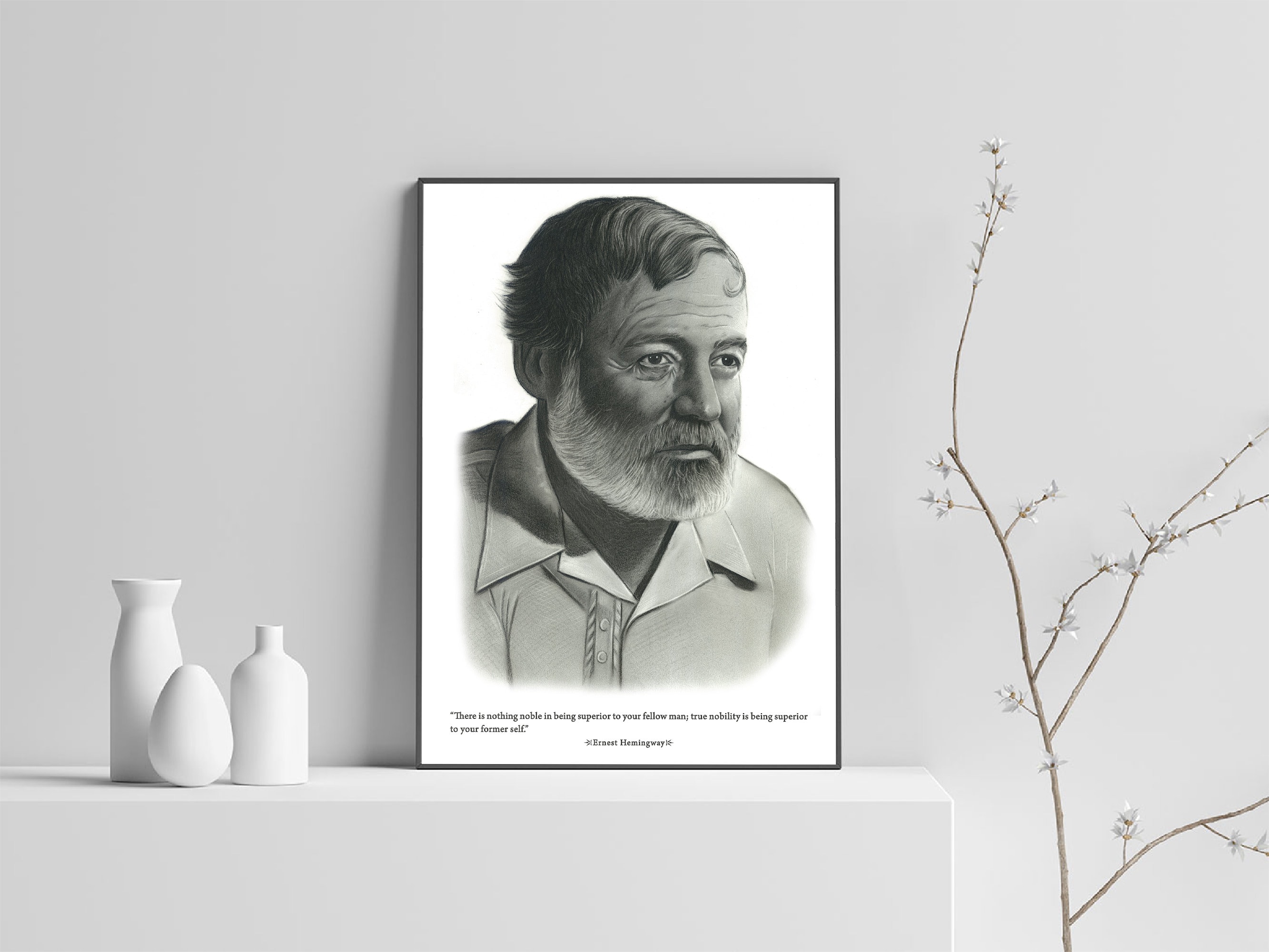 INSTANT DOWNLOAD Ernest Hemingway Poster. Motivasyonel - Etsy