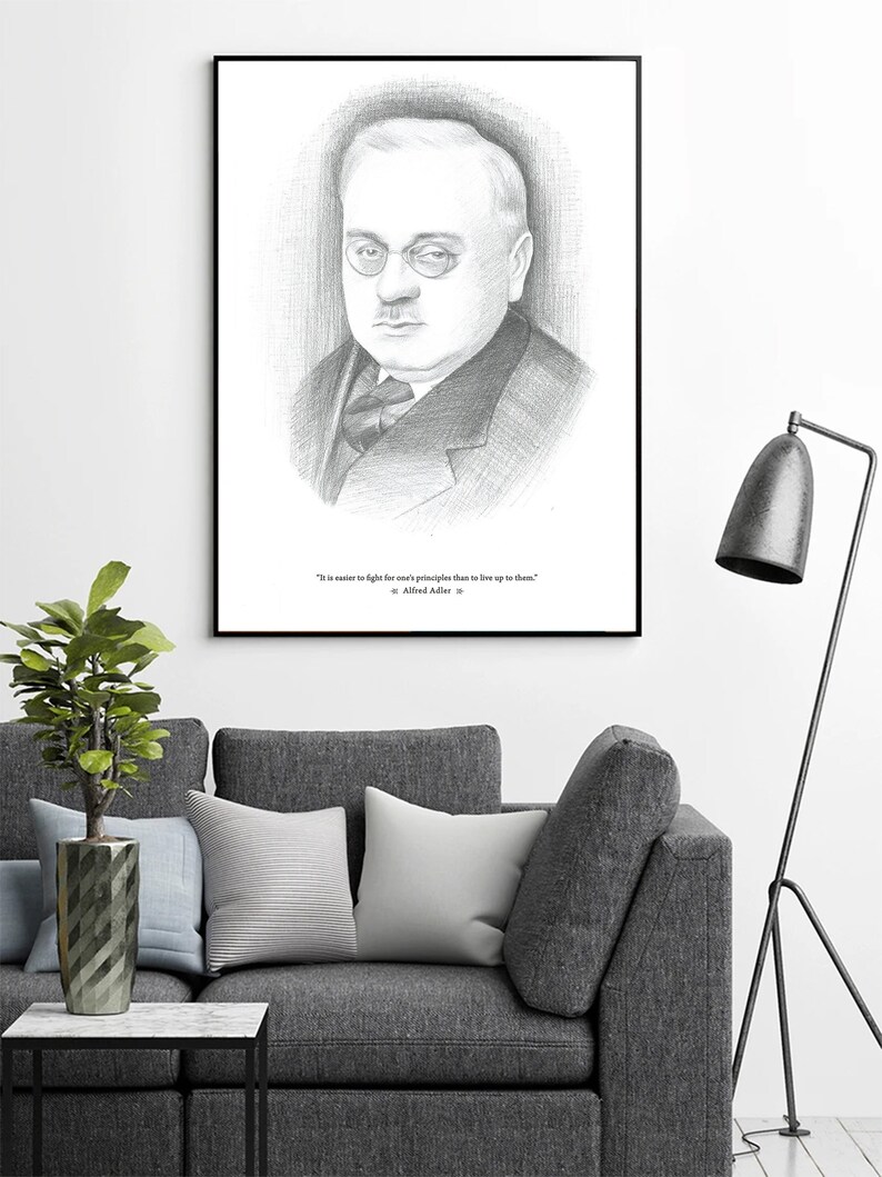INSTANT DOWNLOAD Alfred Adler Art Poster. Motivasyonel Inspirational ...