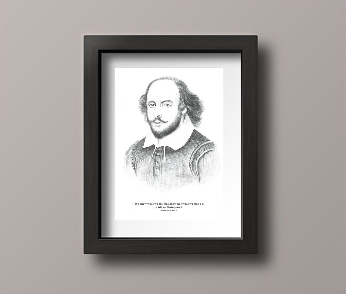 INSTANT DOWNLOAD William Shakespeare Printable Art Poster. - Etsy