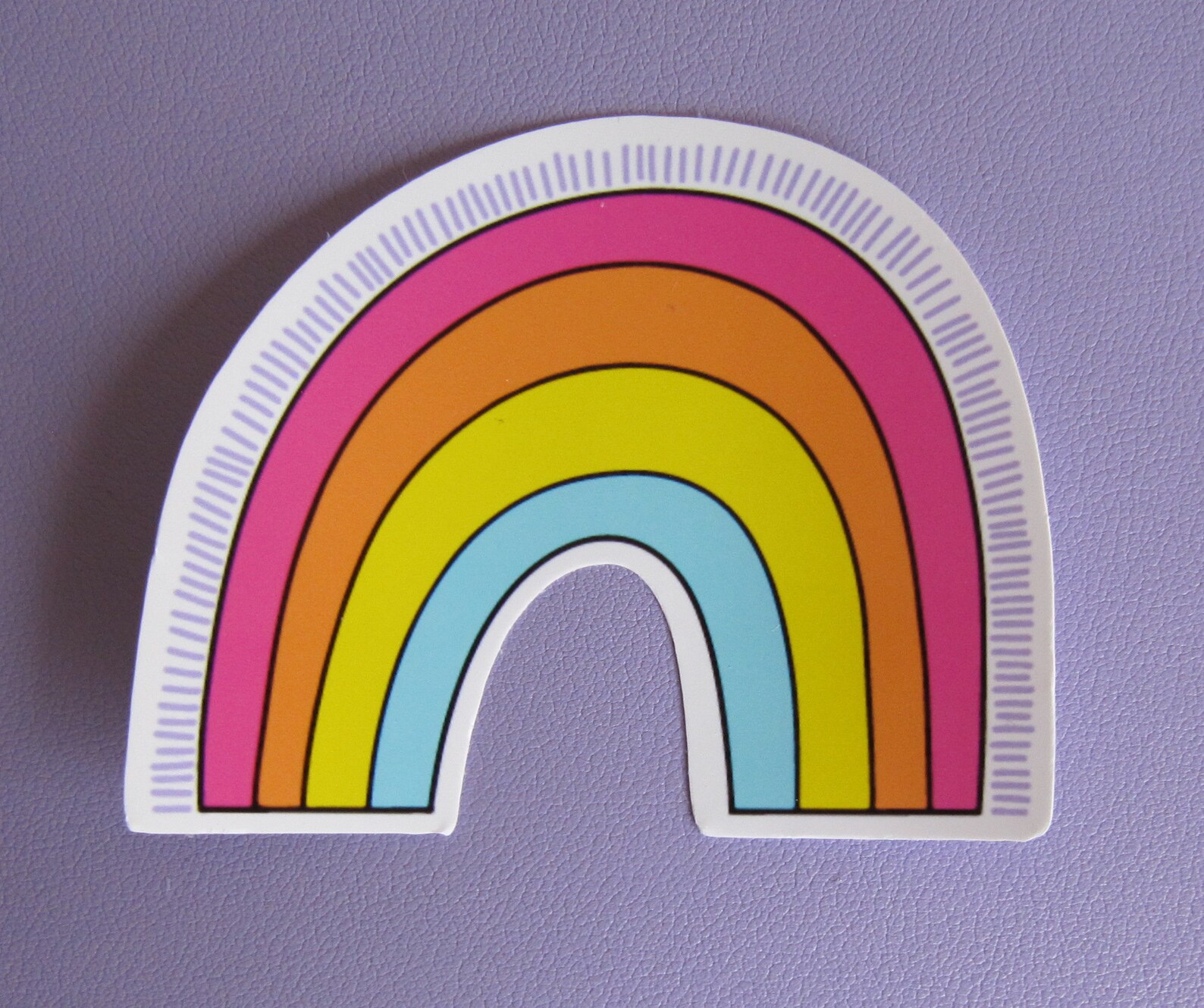 Rainbow Glossy Vinyl Sticker Waterproof Die Cut Decal | Etsy