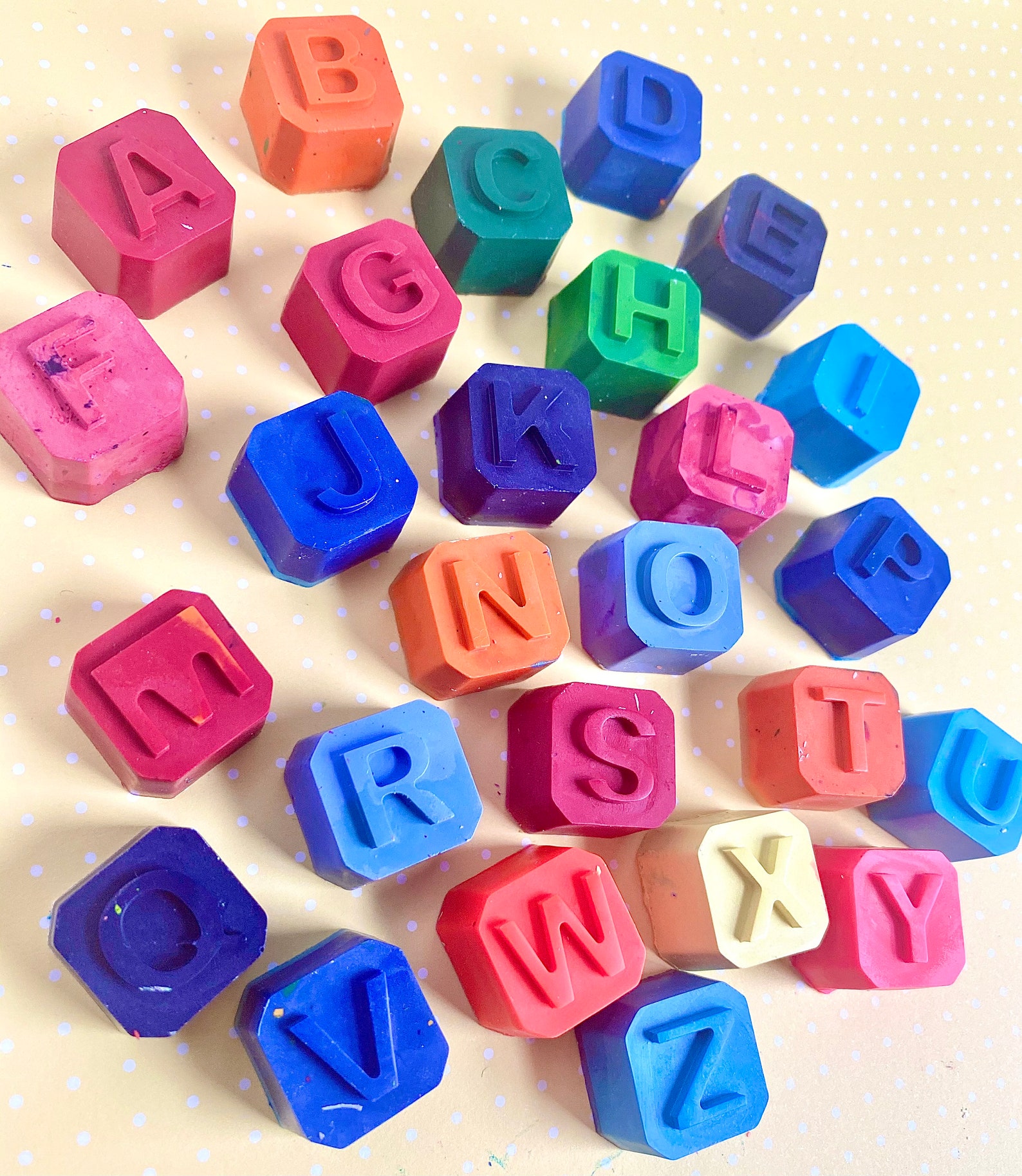 Handmade Crayons, LETTER Crayons, Alphabet Set, Cute Colorful Birthday ...
