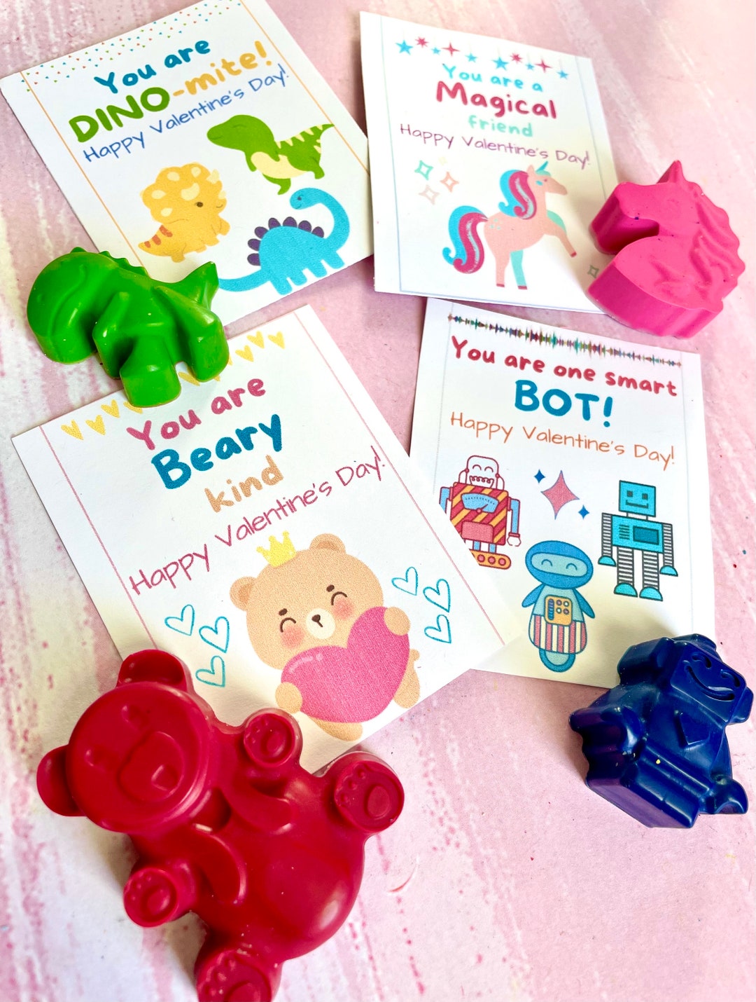 Personalized Valentine for Kid, Classroom Valentine Exchange, Non-candy ...