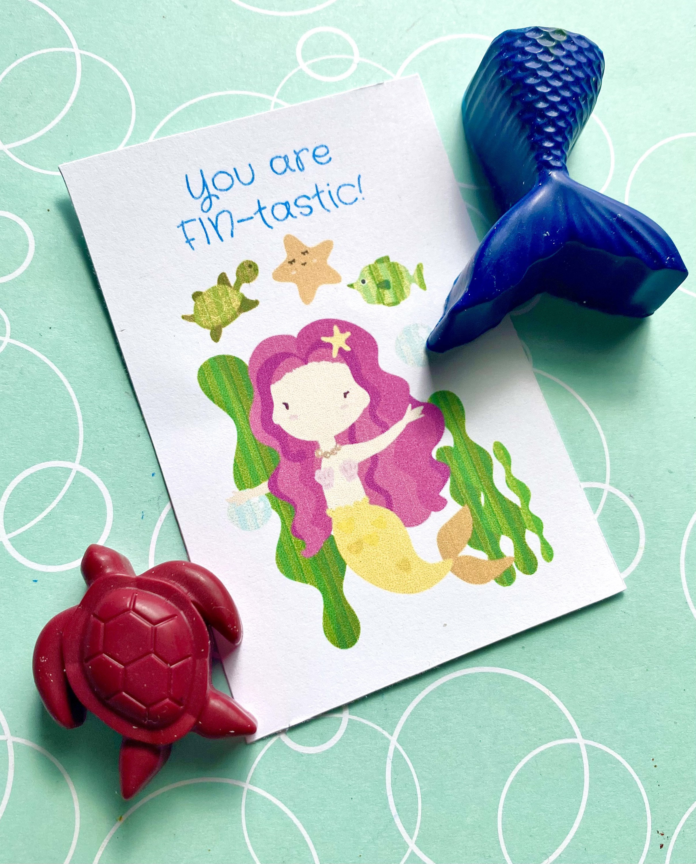 Personalized Mermaid Crayon Party Favors, Under the Sea Party, Kids ...