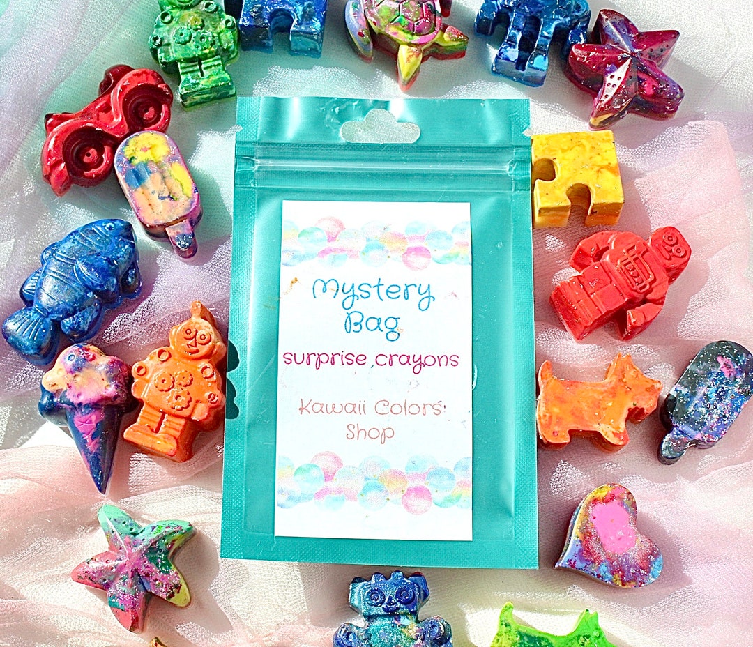 Mystery Bag Crayons (4 Count), Surprise Crayons, Kids Birthday Gift ...