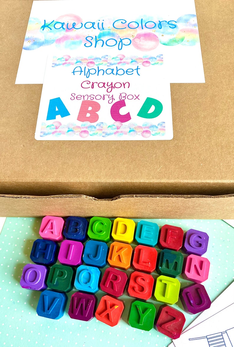 Sensory Play Kit With LETTER Crayons. Sensory Bin Tools, Fine Motor ...