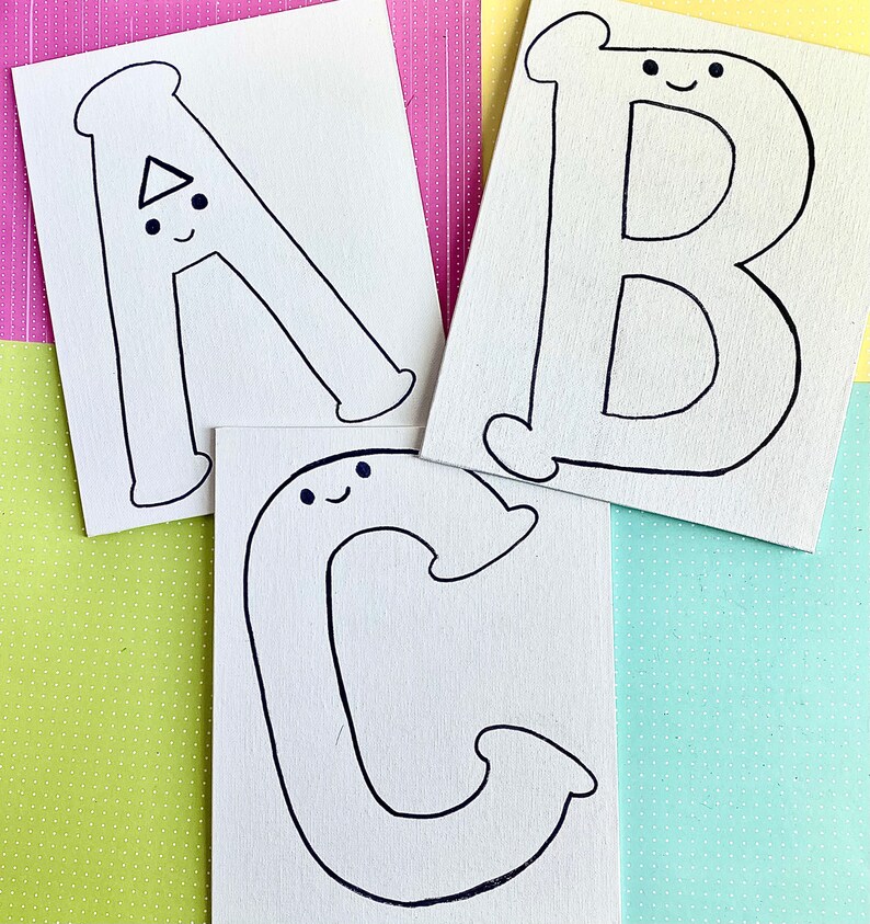 Personalized NAME Canvas, Ready to Color Canvas Panel, Outlined ...