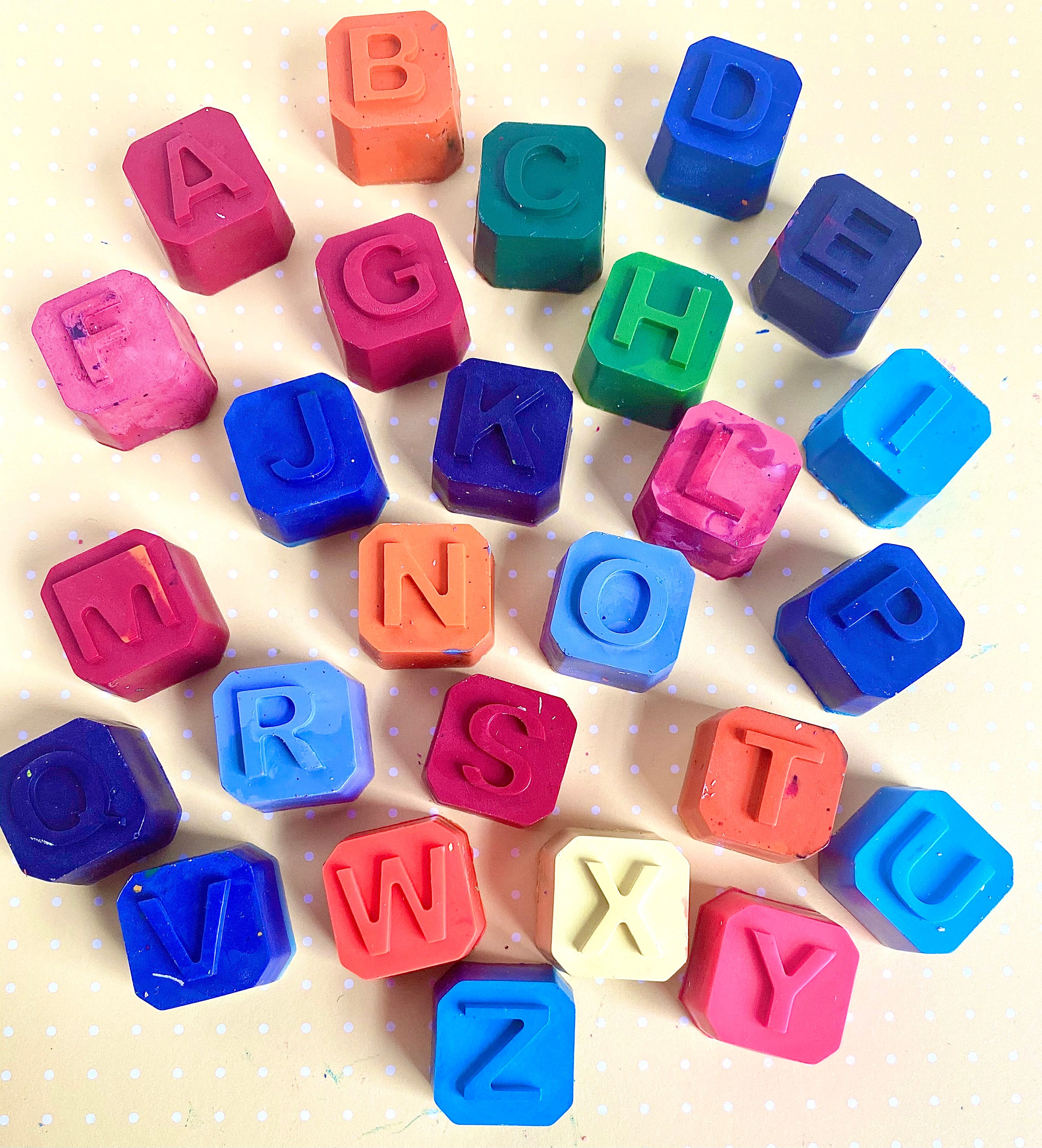 Handmade Crayons, LETTER Crayons, Alphabet Set, Cute Colorful Birthday ...