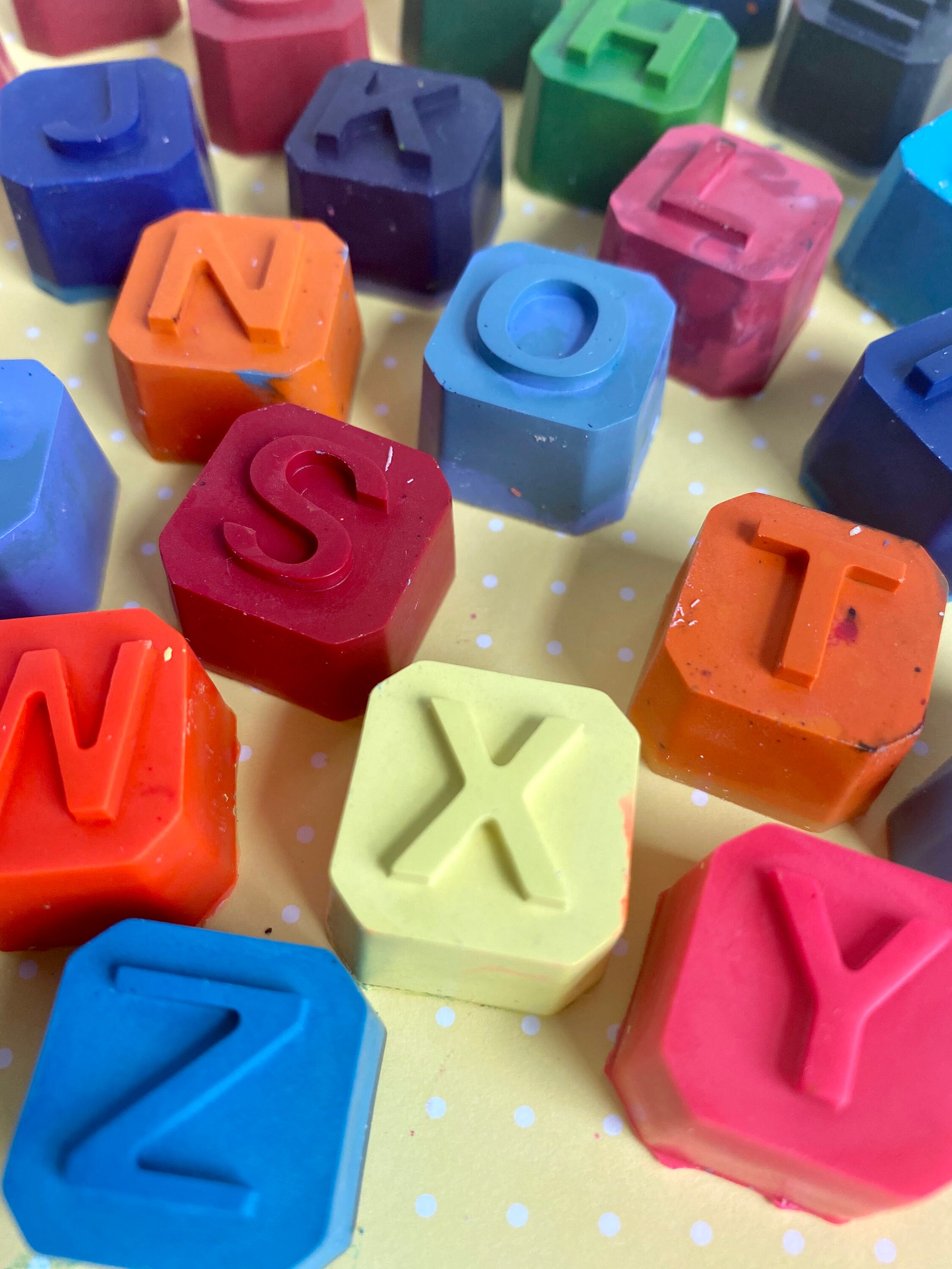 Handmade Crayons, LETTER Crayons, Alphabet Set, Cute Colorful Birthday ...