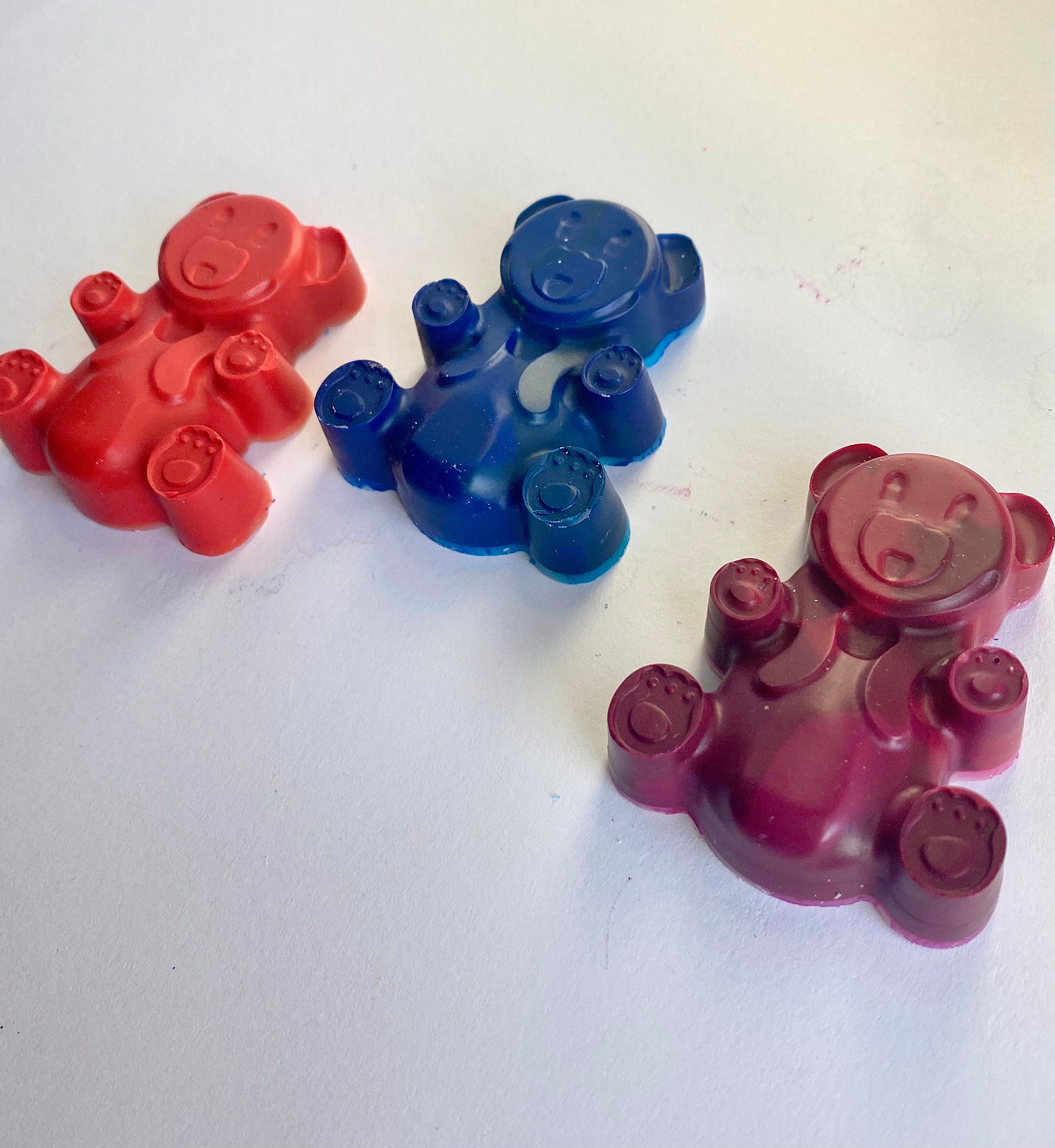Bear handmade crayons 3 count teddy bear themed party - Etsy.de