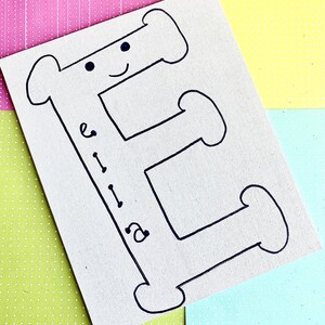 Personalized NAME Canvas, Ready to Color Canvas Panel, Outlined ...