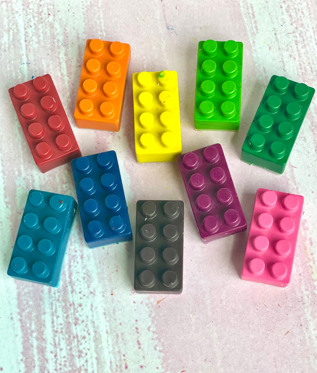 Mini BRICK CRAYONS (set of 10), Unique Gift for Kids, Fine Motor ...