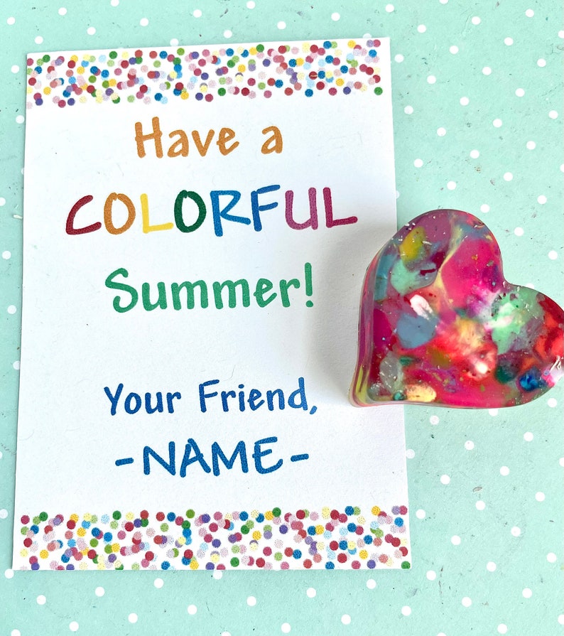 HEART CRAYON End of the School Year Gift for Students Summer - Etsy